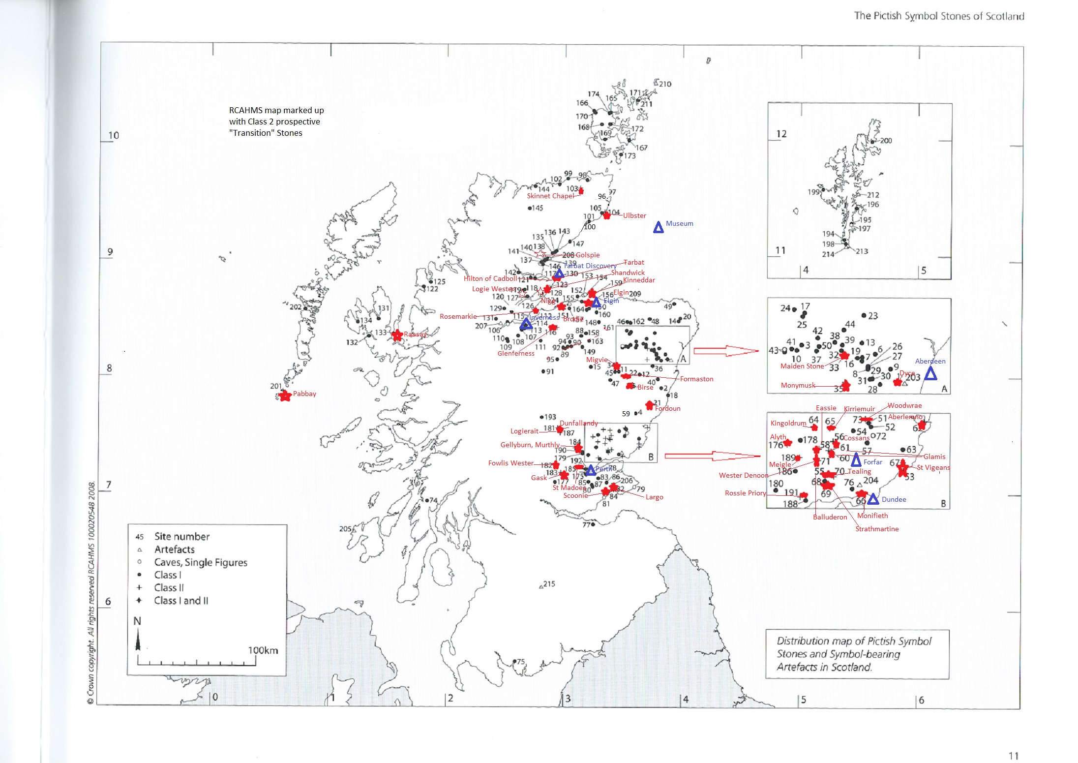 Marked up map 27 Oct 2022 – Pictish Symbol Stones ….. Carvings Decoded ...